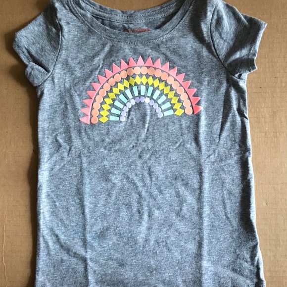 Cat & Jack | Shirts & Tops | Lot Of 2 Cat Jack 3t Grayrainbow Tee ...